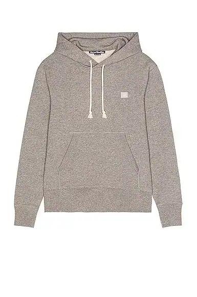 Acne Studios Fennis Face Hoodie In Light Grey Melange - 50% Off